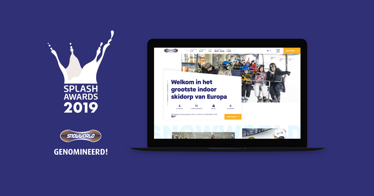 SnowWorld.com genomineerd voor Splash Awards 2019! | Flink